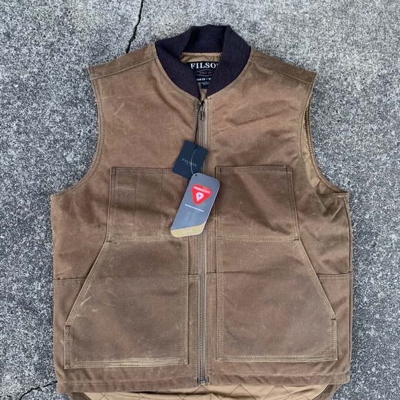 Filson | Jackets & Coats | Nwt Filson Tin Cloth Vest Primloft Work ...